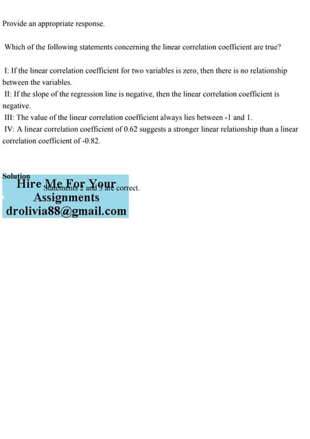 Provide An Appropriate Response Which Of The Following Statemen Pdf