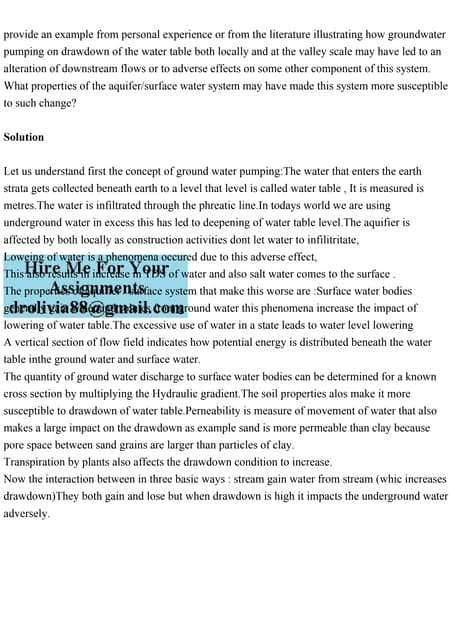GROUNDWATER LEVEL FLUCTUATION | PPTX | Geography | Science