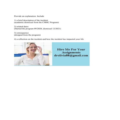 Provide an explanation- Include1) a brief description of the incident.docx