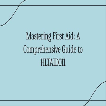 Provide First Aid Hltaid011.West Coast First Aid Training | PPTX