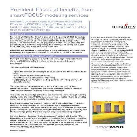 Provident Case Study Final Uk | PDF