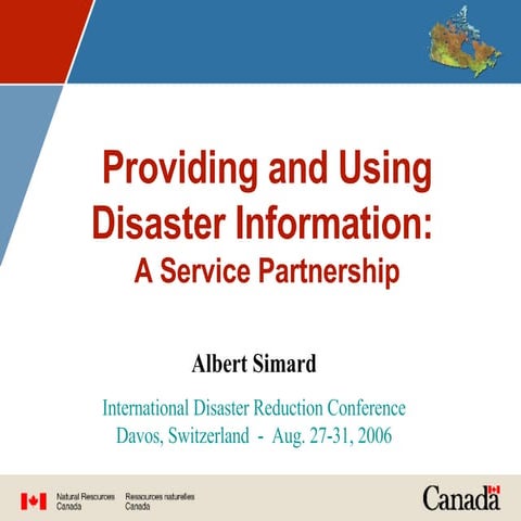 Providing and sharing disaster information | PPT