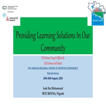 Providing Learning Solutions in our Community by Isah Ibn Mohammed | PPTX