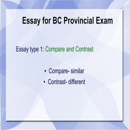 Provincial exam essay | PPT