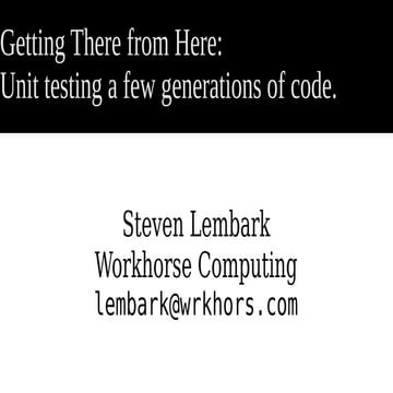 Unit Testing Lots Of Perl Ppt 4609