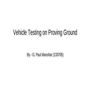 Proving grounds(Automobile) | PPT