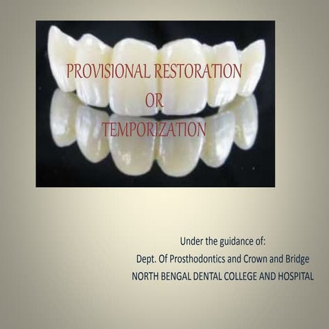 Temporization in fixed prosthodontics | PPTX