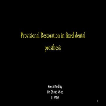 Temporization in fixed prosthodontics | PPTX