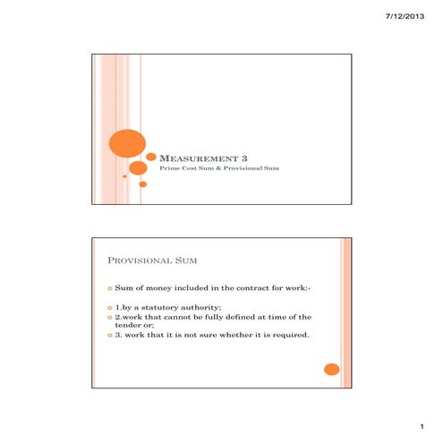 Provisional sum prime cost sum | PDF