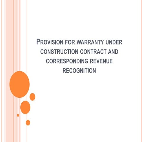 Provision for warranties | PPTX