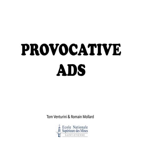 Provocative ads | PPT