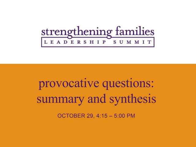 Provocative Questions | PPT Provocative Questions | PPT