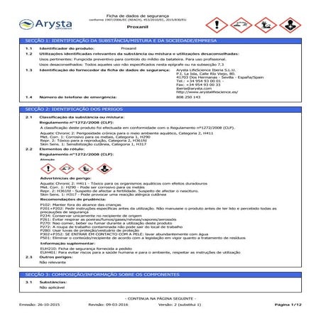 Proxanil ficha segurança | PDF