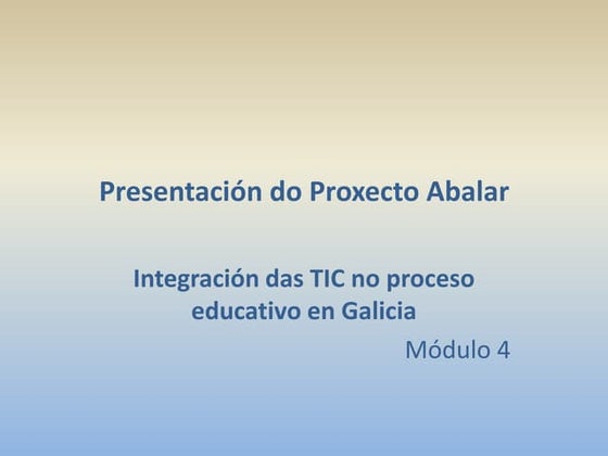 Guia para os profesores do Espazo Abalar. Presentación | PDF