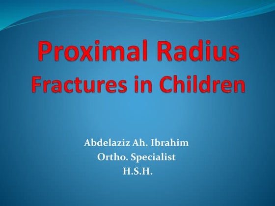 Radial Head Excision technique Operation .pptx | First Aid | Injuries