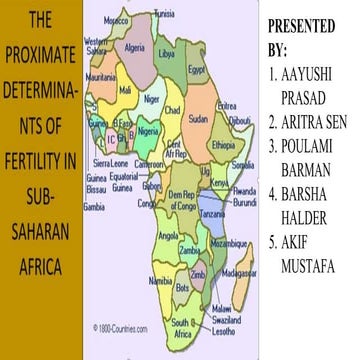 Bongaarts J,Frank O,Lesthaeghe R.The Proximate determinants of ...
