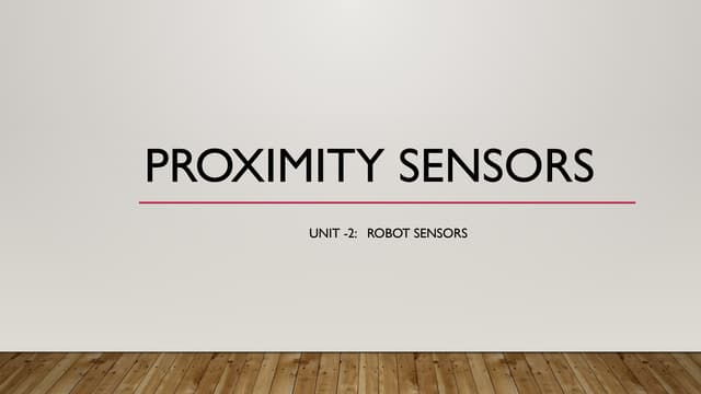 sensors in robotics | PPTX