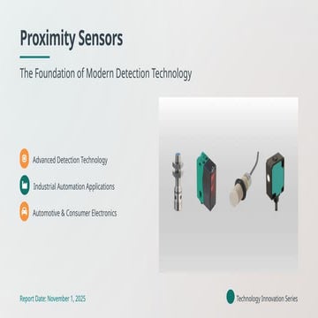 Proximity Sensors_ The Foundation of Modern Detection Technology.pptx