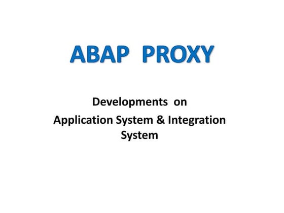 Abap proxy | DOCX | Computing | Technology & Computing
