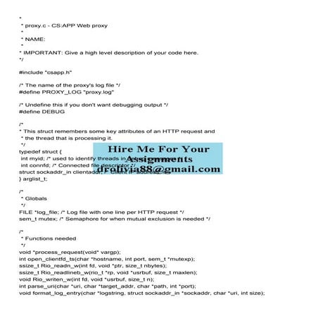 proxyc CSAPP Web proxy NAME IMPORTANT Giv.pdf