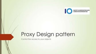Gang of four Proxy Design Pattern | PDF