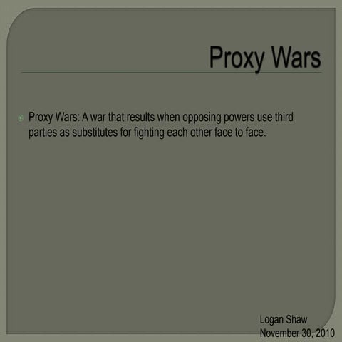 Proxy wars | PPTX