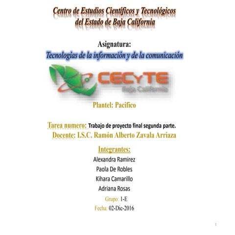 Trabajo final de TICS | PPT