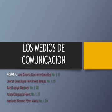 Medios de comunicacion | PPTX