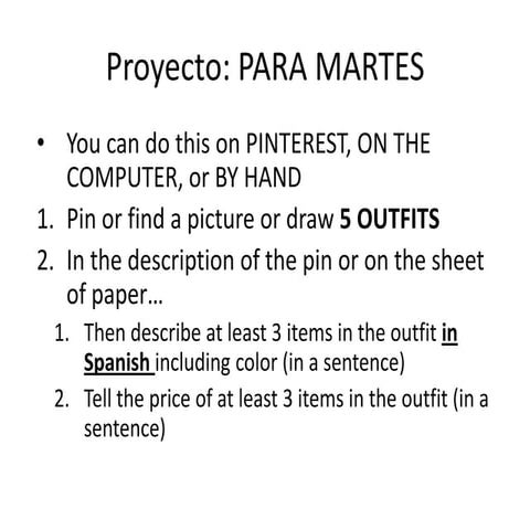 Proyecto...la ropa | PPTX