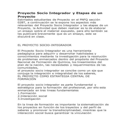 Fases del proyecto_socio_integrador | PDF