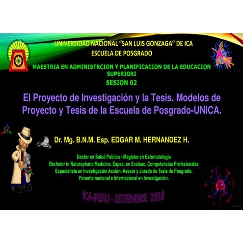 Proyecto tesis estructura de la e. posgrado unslg ica 2018 | PDF