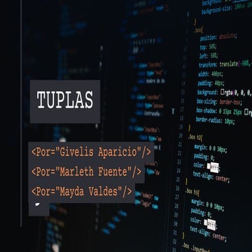 Clase #13, Semana 9. Uso de tuplas en Python.pptx