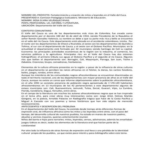 Proyecto afro | DOCX