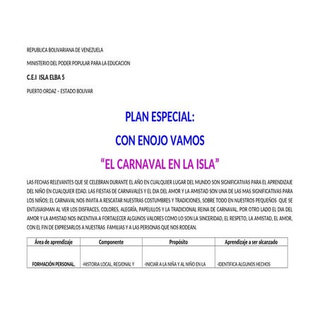 Proyecto carnaval | PDF