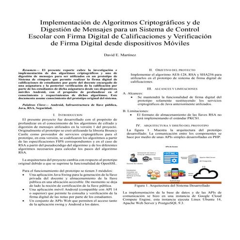 Implementación de Algoritmos Criptográficos y de Digestión de Mensajes | PDF