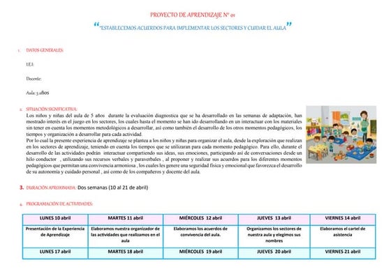 5 Proyecto De Aprendizaje N 1 Abril 2025 Docx