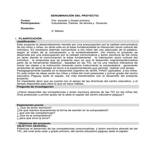 PLAN DE AULA - GENERO NARRATIVO | DOCX