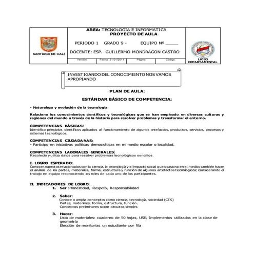 proyecto de tecnologia 9-5 | DOCX