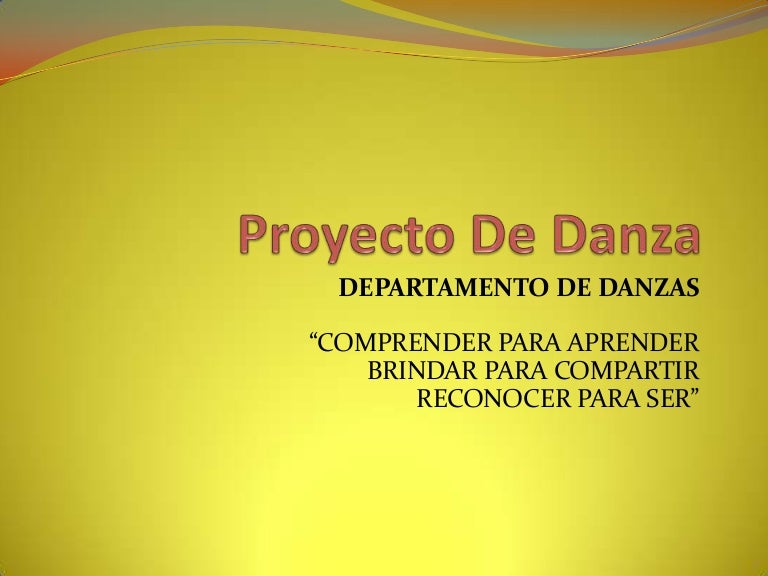Proyecto de danza