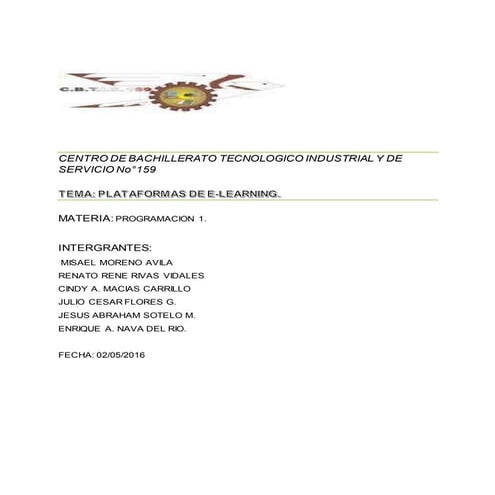 Proyecto de e-learning | DOCX | Computing | Technology & Computing