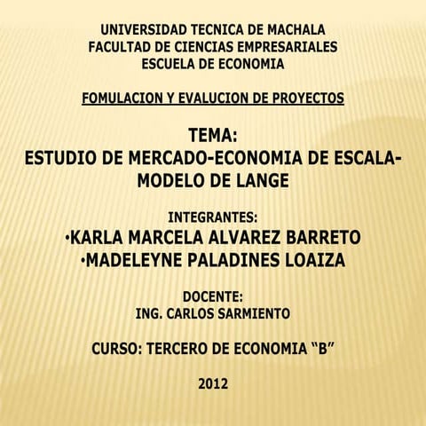 Proyecto de estudio de mercado | PPTX