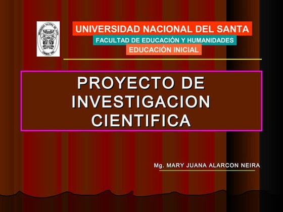 Estructura del proyecto de investigacion | PDF
