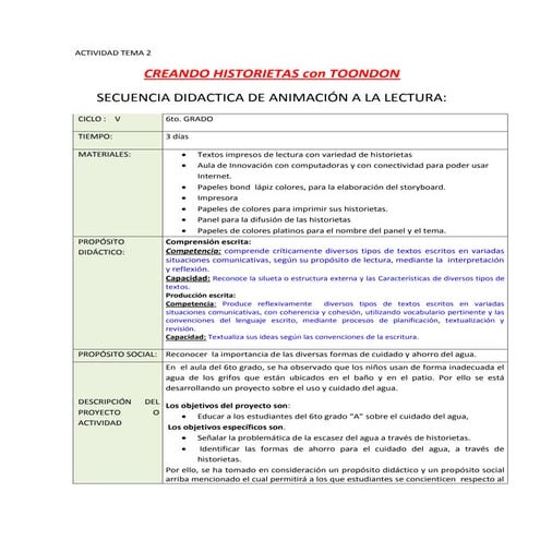 Proyecto de una historieta | PDF