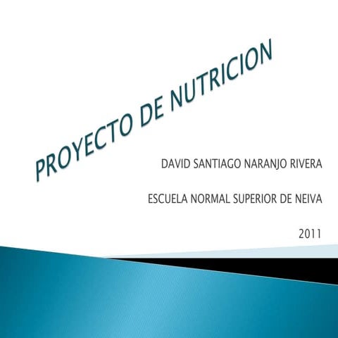 Proyecto de nutricion | PPTX