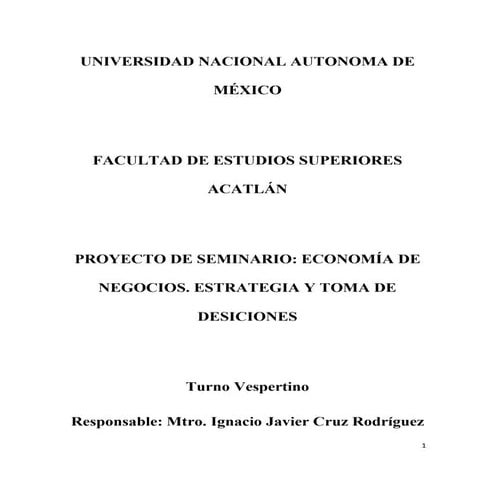 Proyecto de seminario ignacio cruz | PDF