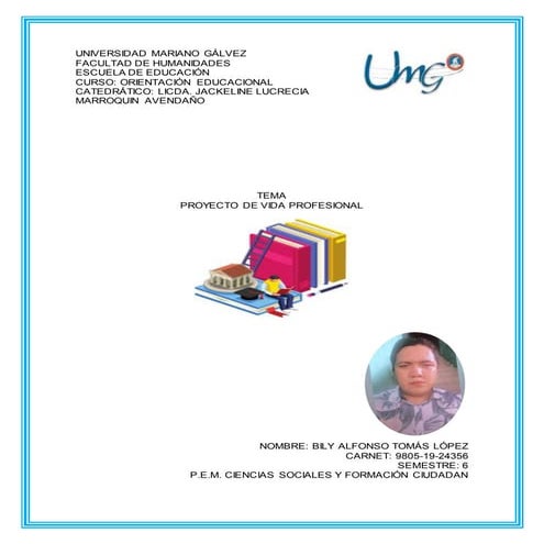 Proyecto de vida profesional | DOCX