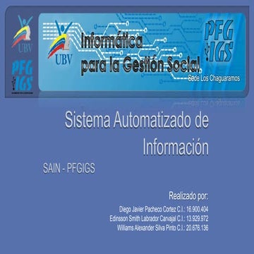 Proyecto SAIN | PPTX | Computing | Technology & Computing