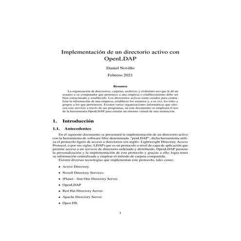 Implementación de directorio Activo usando openLDAP en Ubuntu | PDF