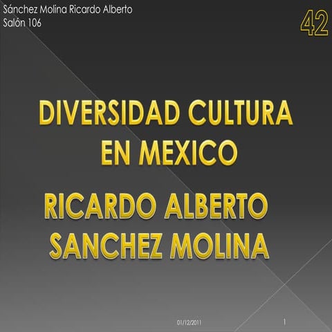 Proyecto diversidad cultural en mexico | PPSX