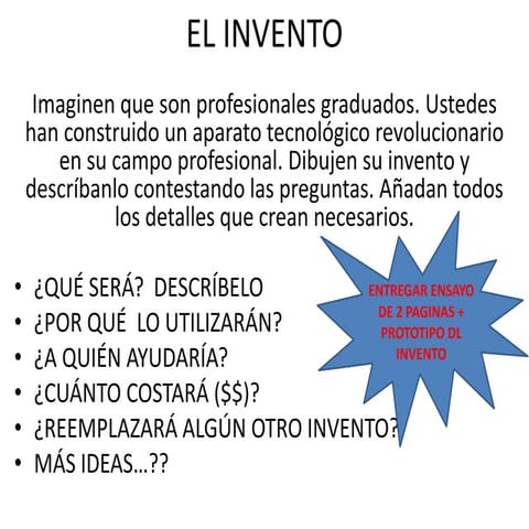 Proyecto: EL INVENTO | PPT